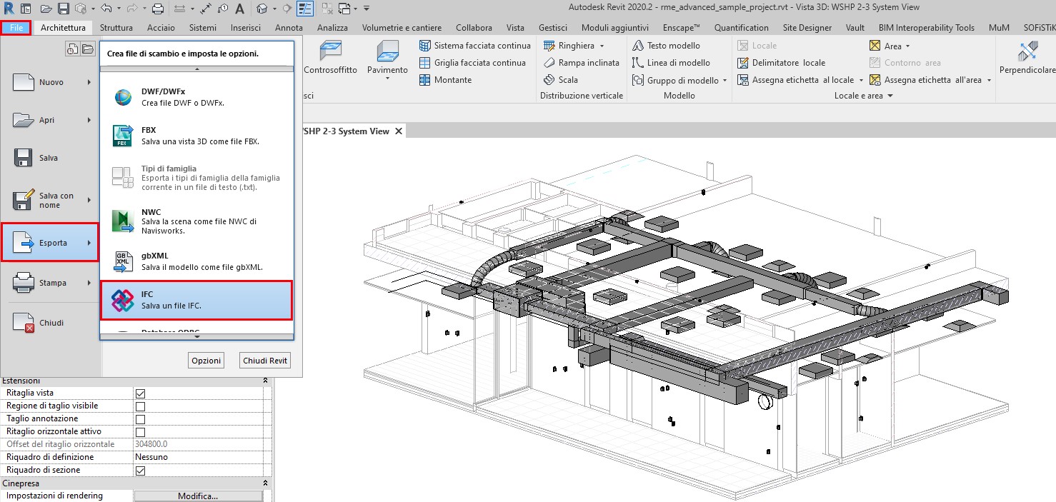 Apertura in Navisworks di File IFC di Revit – MuM | Autodesk Platinum Partner